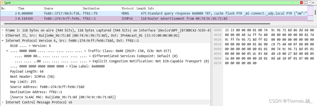 IPv4/IPv6协议分析 实验报告_ipv6和ipv4实验-CSDN博客