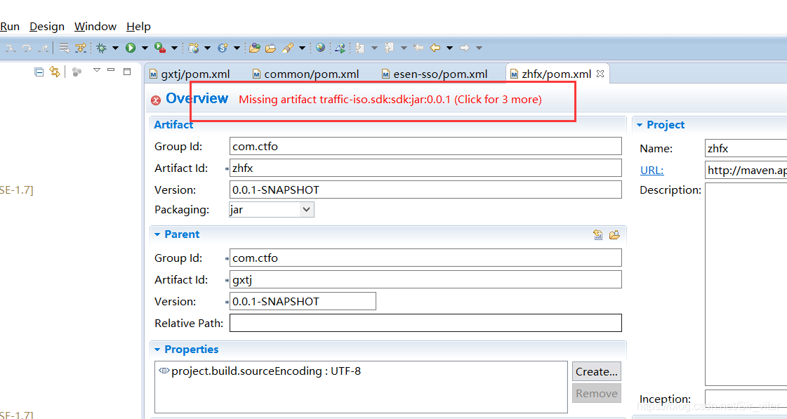 maven项目的pom.xml提示Missing artifact traffic-iso.sdk:sdk:jar:0.0.1(click for 1 more)_sdk-0.0.1.jar ...