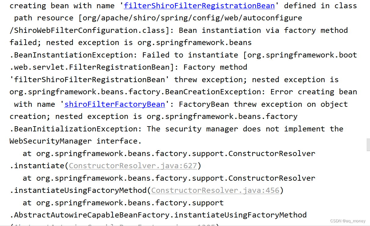 关于shiro报The security manager does not implement the WebSecurityManager interface_shiro n: the ...