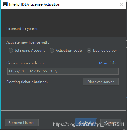 IntelliJ IDEA授权服务器使用搭建_idea许可证服务器地址-CSDN博客