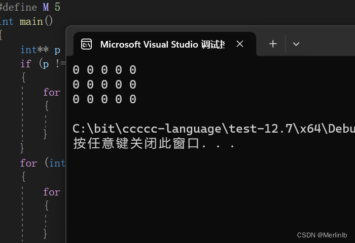 使用malloc函数模拟开辟一个二维数组_malooc函数开辟数组-CSDN博客