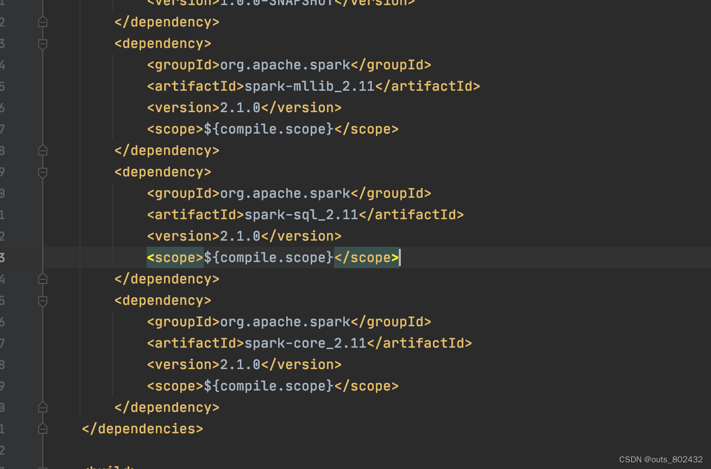Exception in thread “main“ java.lang.NoClassDefFoundError: org/apache/spark/sql/SparkSession ...