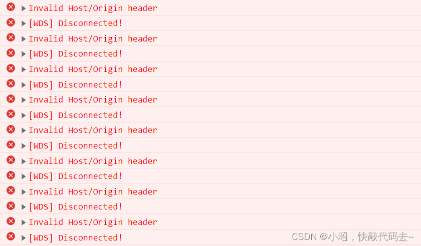 报错Invalid Host/Origin header 【[WDS] Disconnected】_invalid host origin-CSDN博客