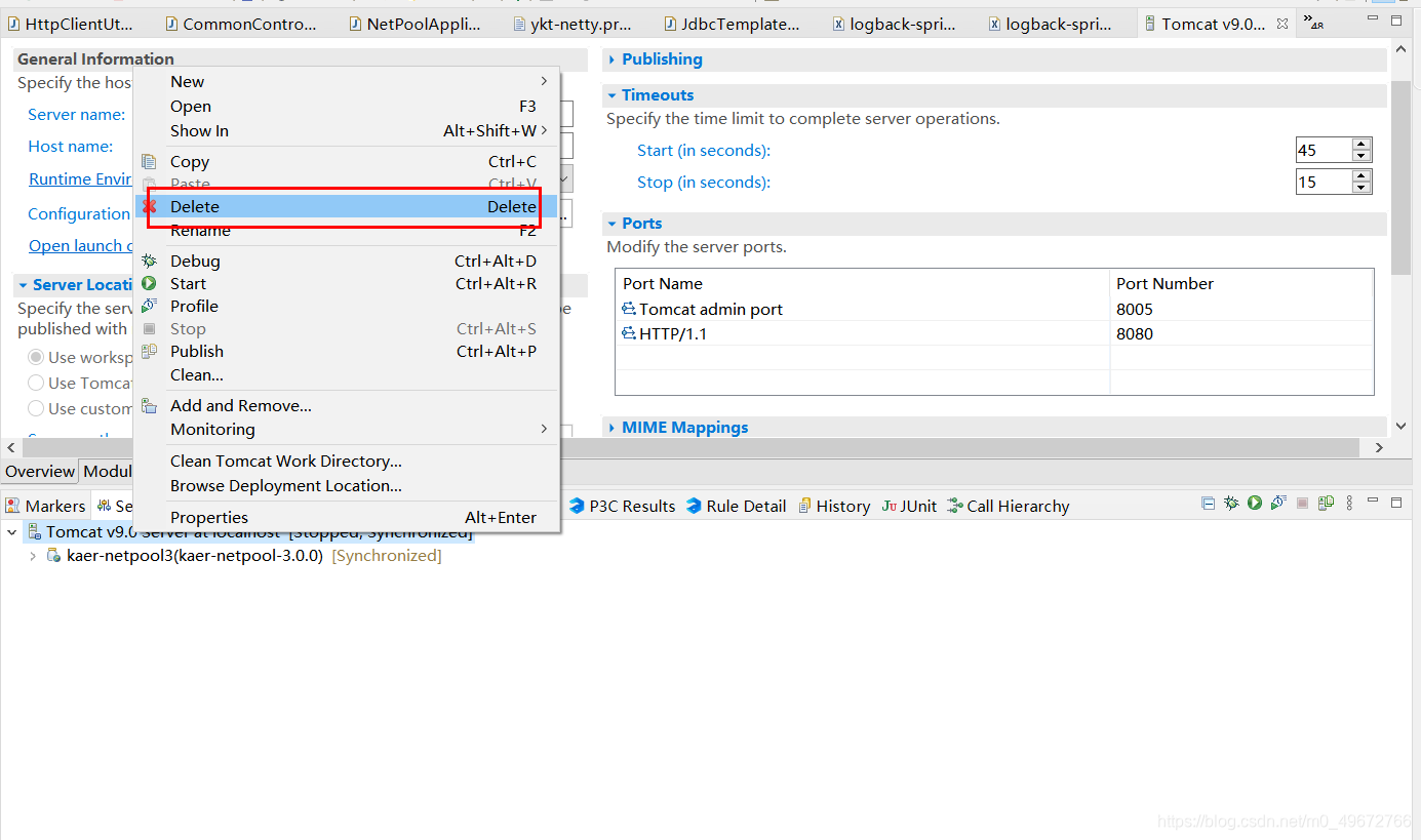 Server Tomcat v9.0 Server at localhost failed to start-CSDN博客