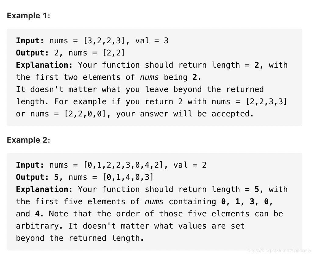 leetcode 27. Remove element-CSDN博客