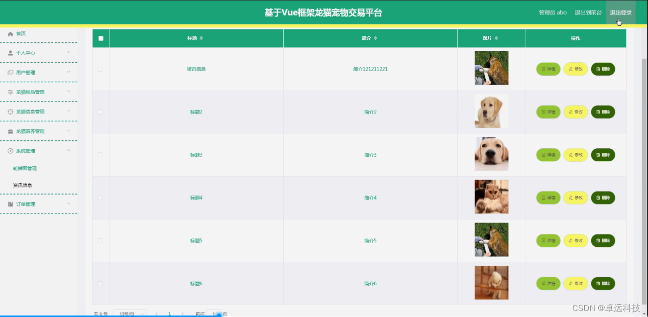 Java毕业设计 Vue框架龙猫宠物交易平台源码获取和系统演示龙猫源码 Csdn博客