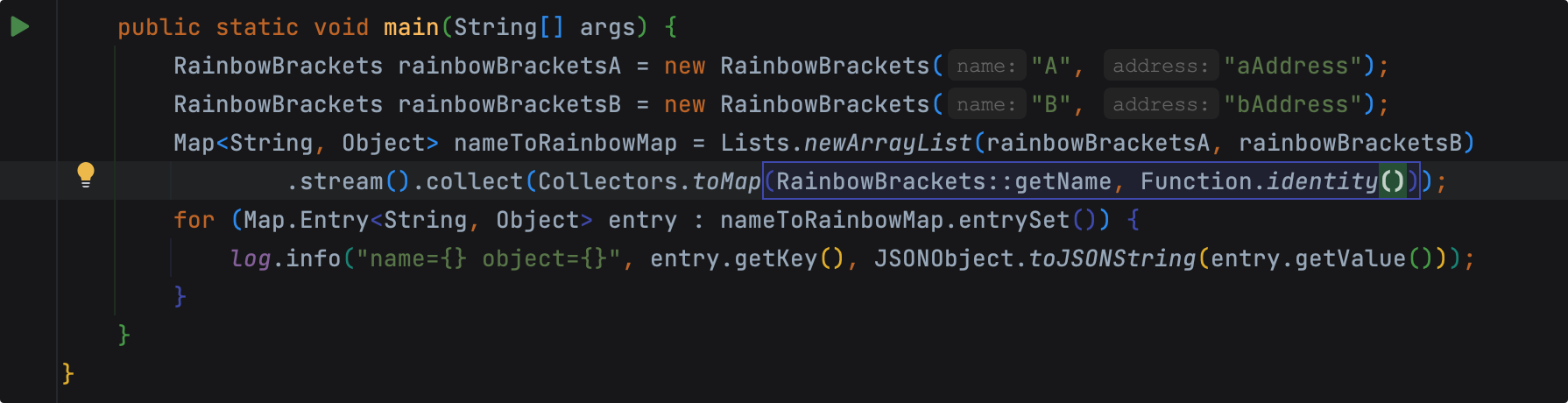 IDEA插件之彩虹括号【Rainbow Brackets】_idea彩虹括号插件-CSDN博客