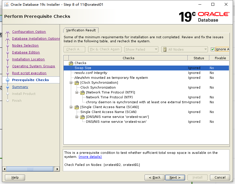 解决-Oracle 19c RAC 安装时节点连接性问题_19c rac ins-20802-CSDN博客