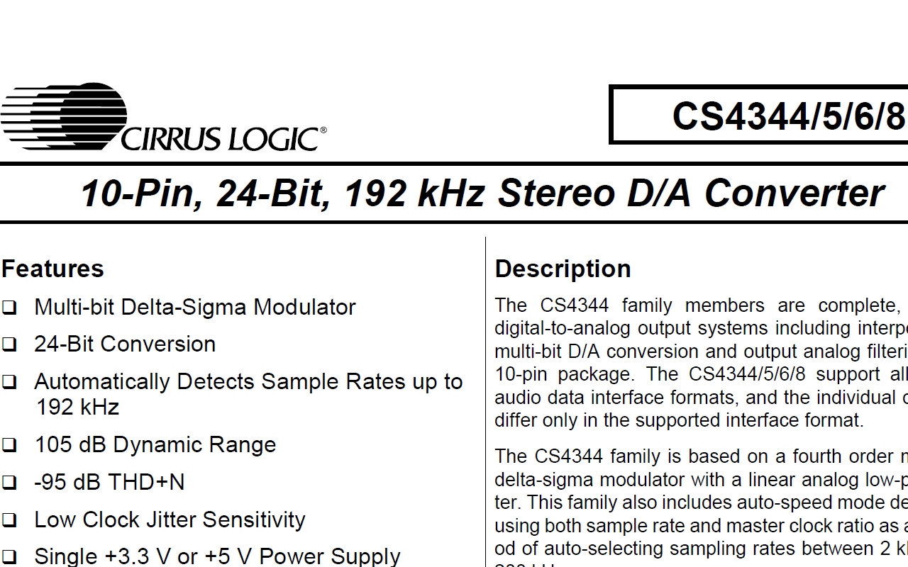 测试 CS4344 立体声DA转换器-CSDN博客