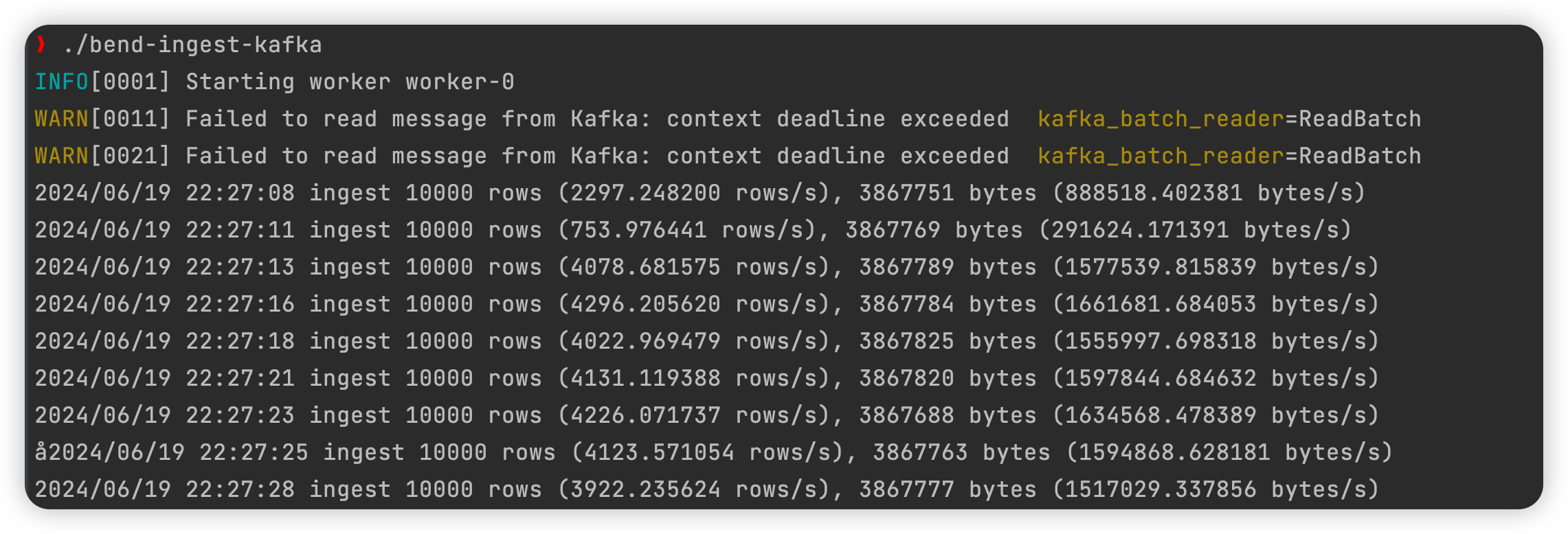 使用 bend-ingest-kafka 将数据流实时导入到 Databend_databend 读取kafka-CSDN博客