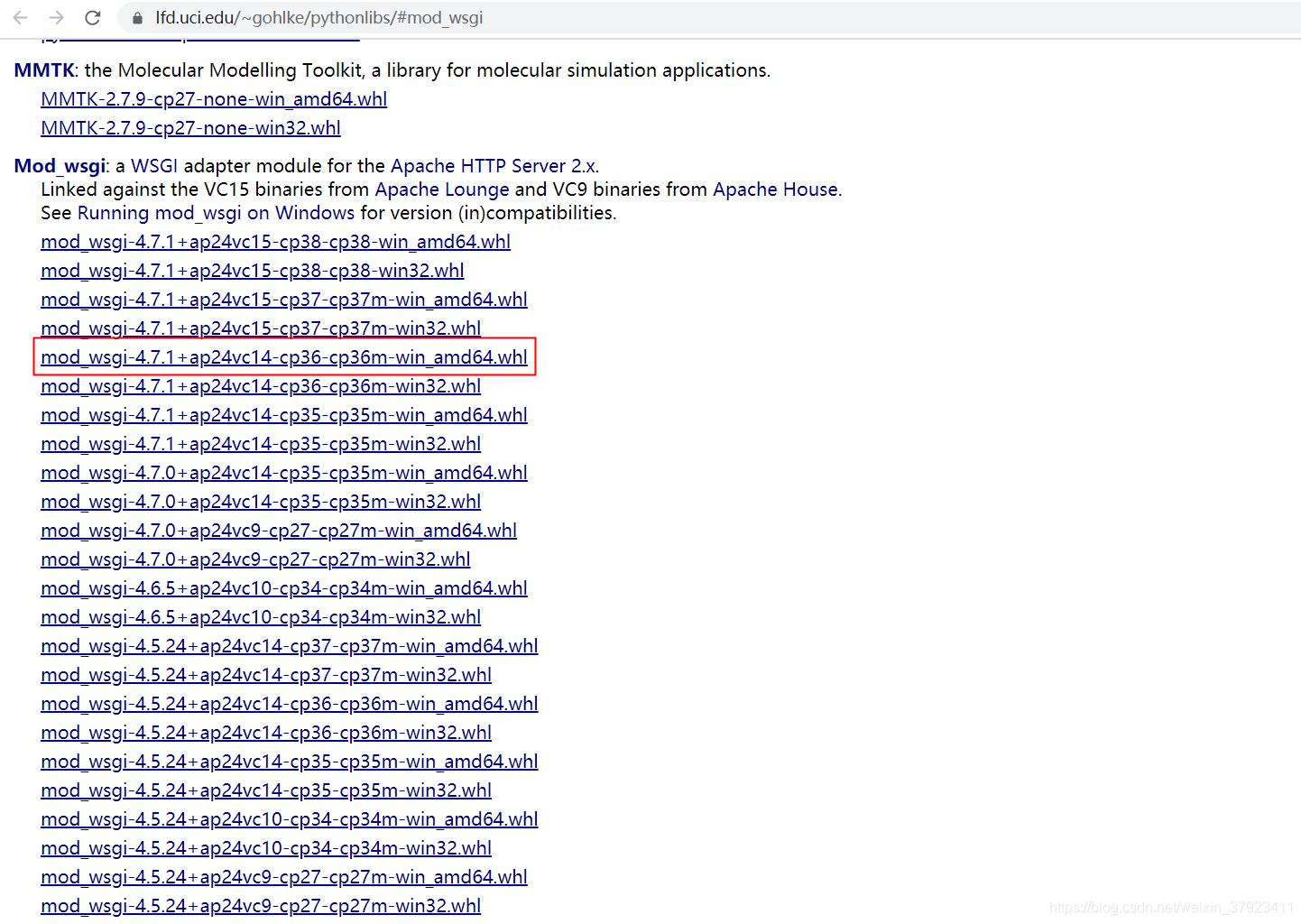 Python36+mod_wsgi4.5.24+Apache14部署服务(带安装包)_wsgi 版本-CSDN博客
