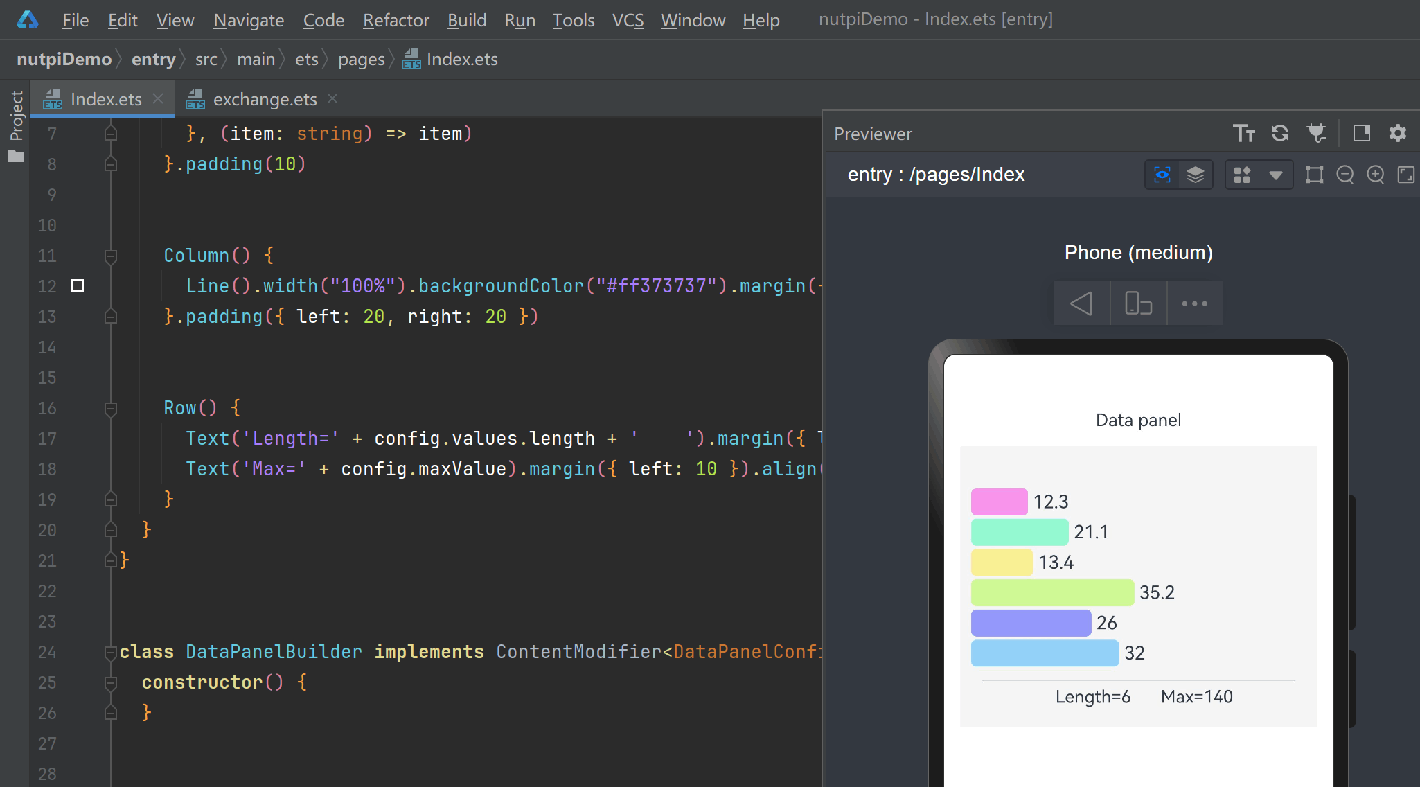 #跟着坚果学鸿蒙# ——信息展示-DataPanel-设置定制内容区_harmonyos_红目香薰-HarmonyOS开发者社区