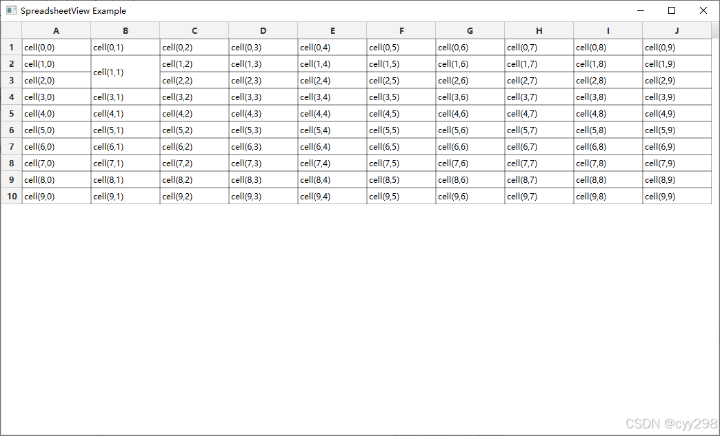 javaFX controlsfx 控件之SpreadsheetView_javafx-controls-CSDN博客