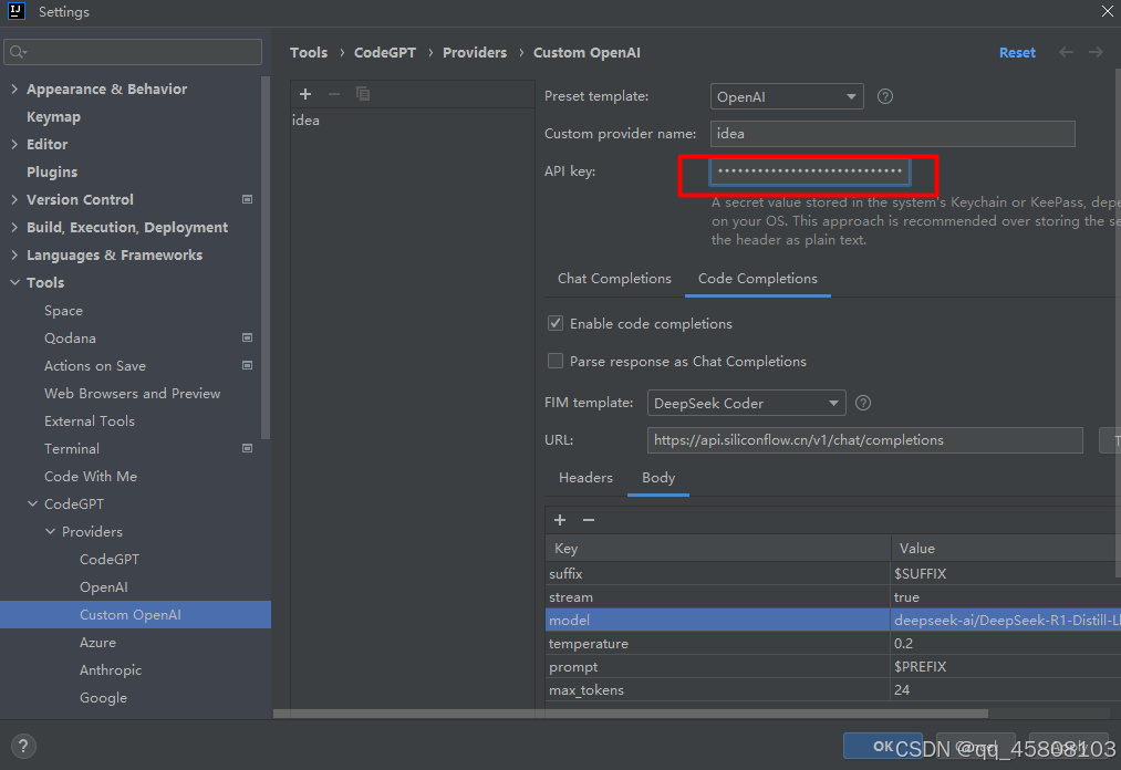IDEA整合DeepSeek详解_deepseek insufficient balance-CSDN博客