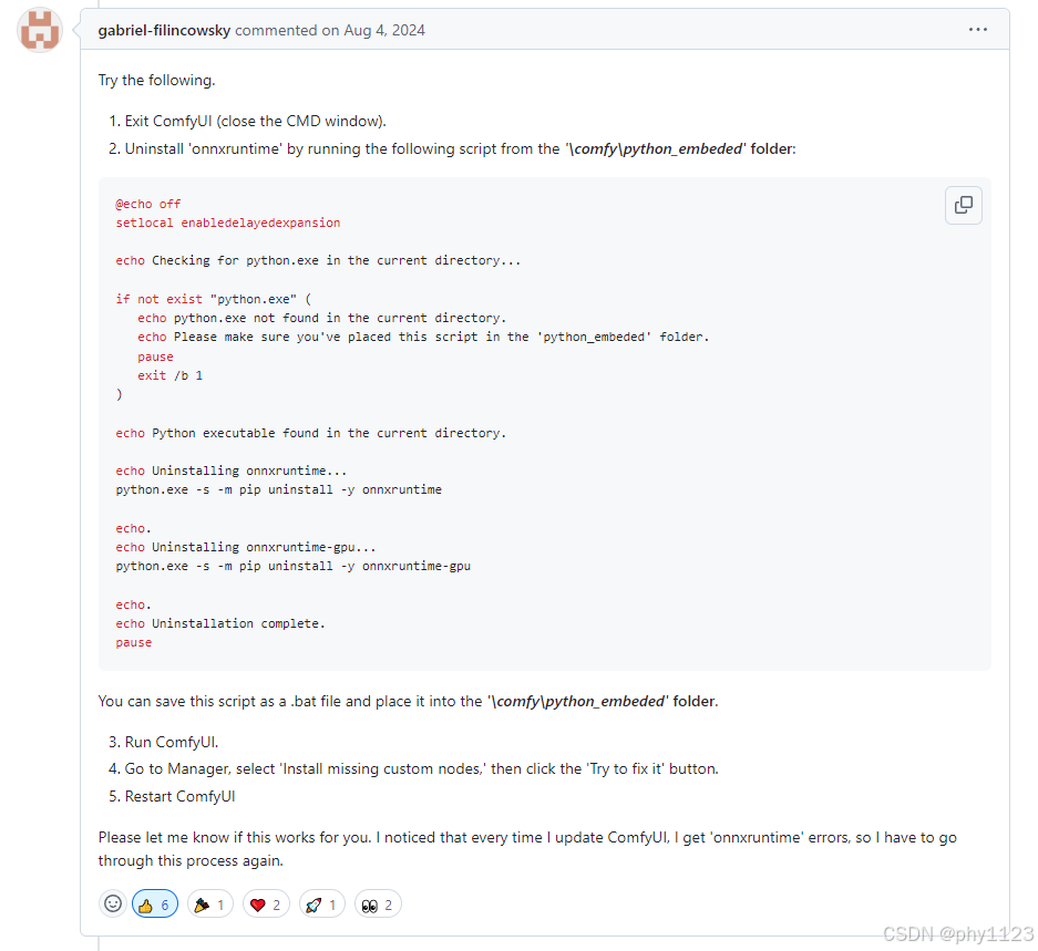 Comfyui中WD14反推提示词报错ONNXRuntimeError_comfyui onnxruntime-CSDN博客