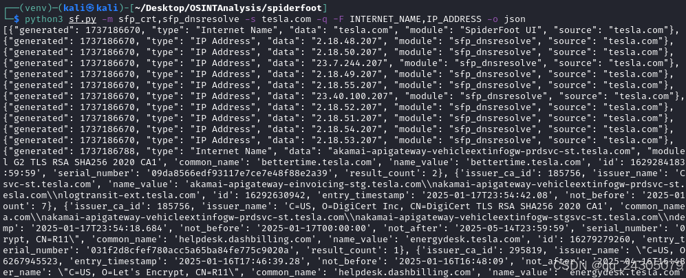SpiderFoot：一款强大的开源OSINT神器！全参数详解教程！Kali Linux 教程！-CSDN博客