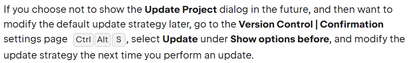 idea Update Project时，勾选了不再显示更新项目的提示弹窗（Don‘t show again）_idea 更新项目时,提醒框不在提醒了-CSDN博客
