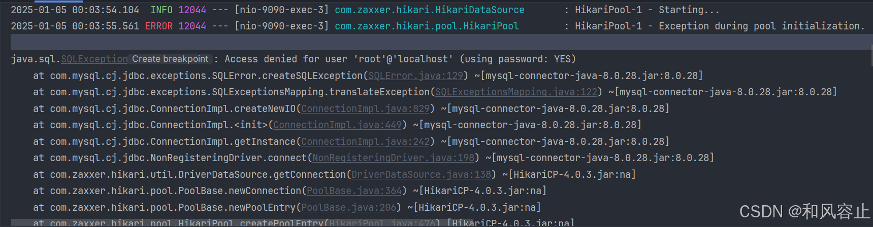 Access denied for user ‘root‘@‘localhost‘ (using password: YES) SpringBoot连接数据库报错_springboot ...