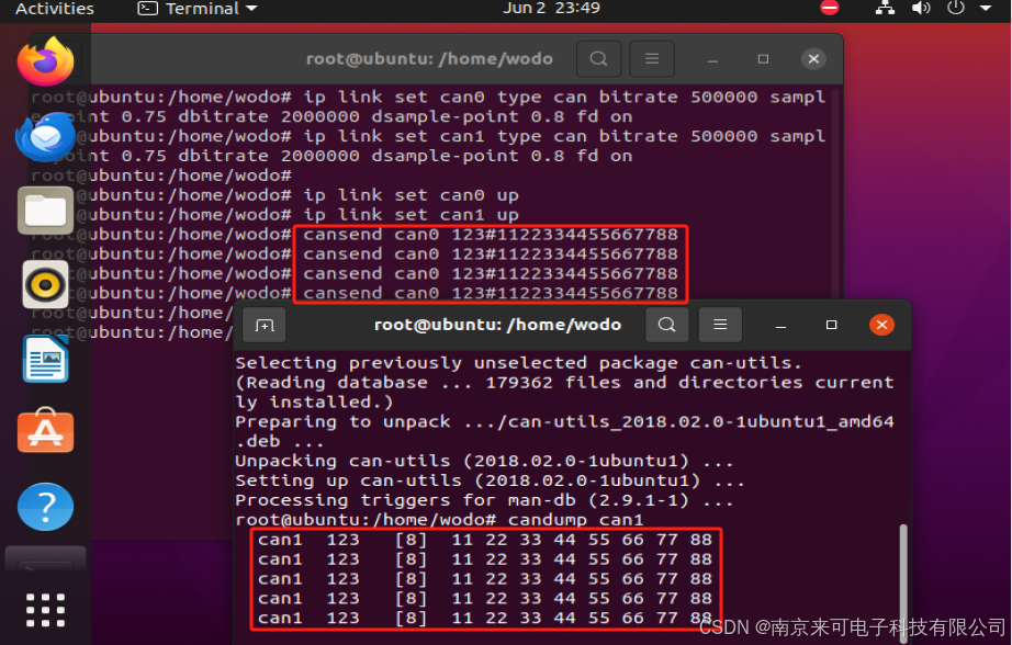 使用我司MiniPCIeCANFD-200在Linux系统下扩展两路socketCAN网络节点_linux里面查看minipcie-CSDN博客
