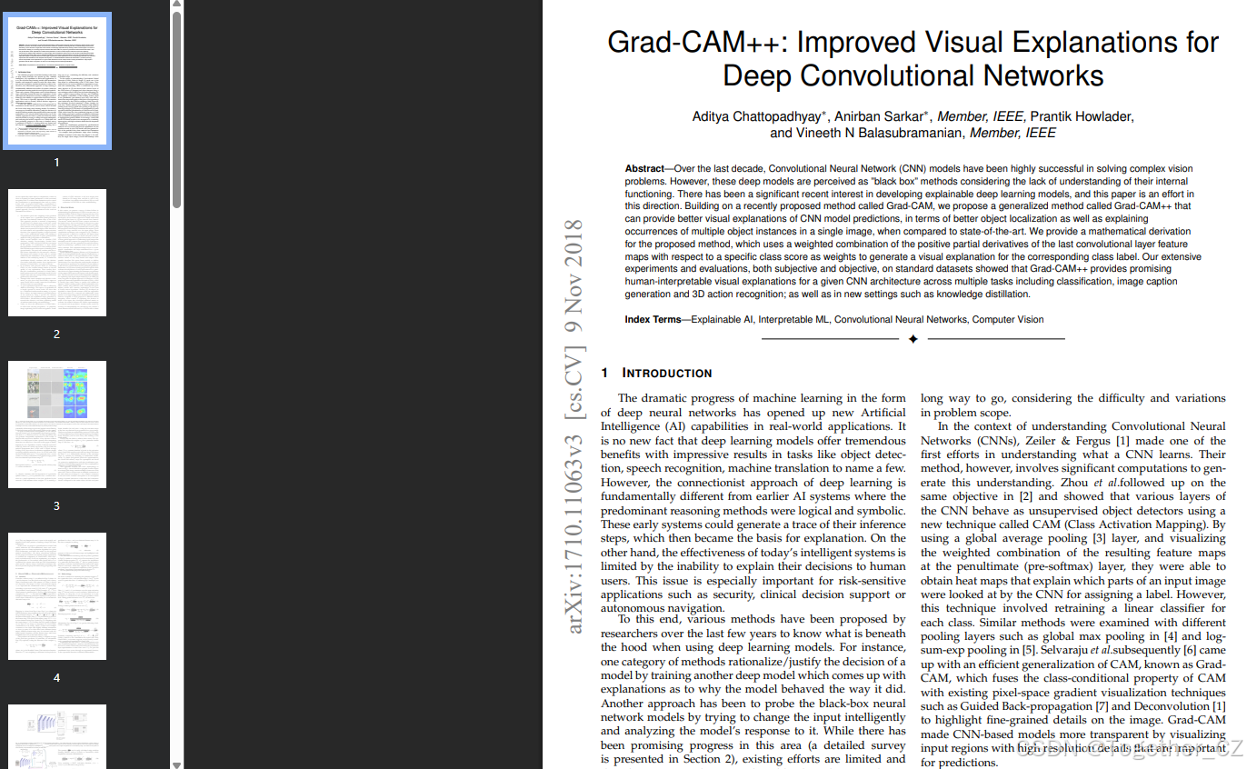 Grad-CAM++: Improved Visual Explanations for Deep Convolutional Networks——改进的深度卷积网络的可视化解释-CSDN博客