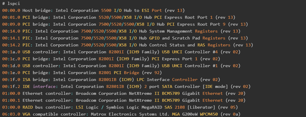 获取 PCI 总线硬件设备信息的 7 个 Linux lspci 命令示例_lspci查看设备上pcie设备-CSDN博客