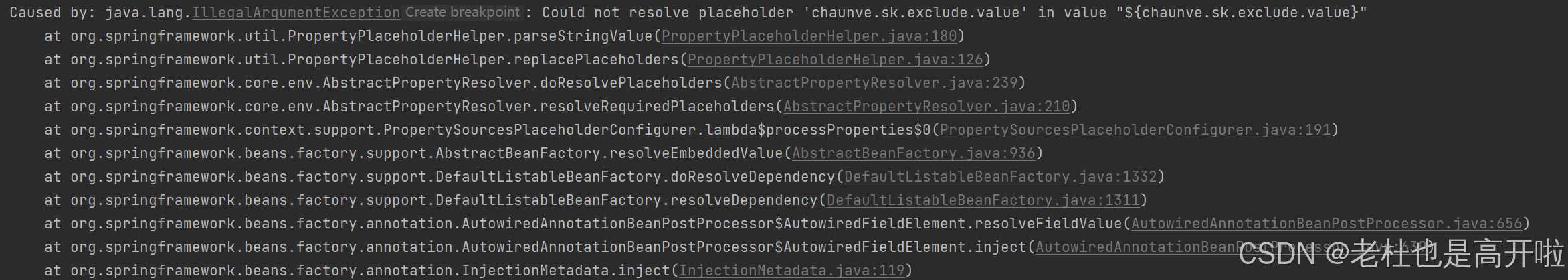 Could not resolve placeholder 问题解决_caused by: java.lang.illegalargumentexception: cou-CSDN博客