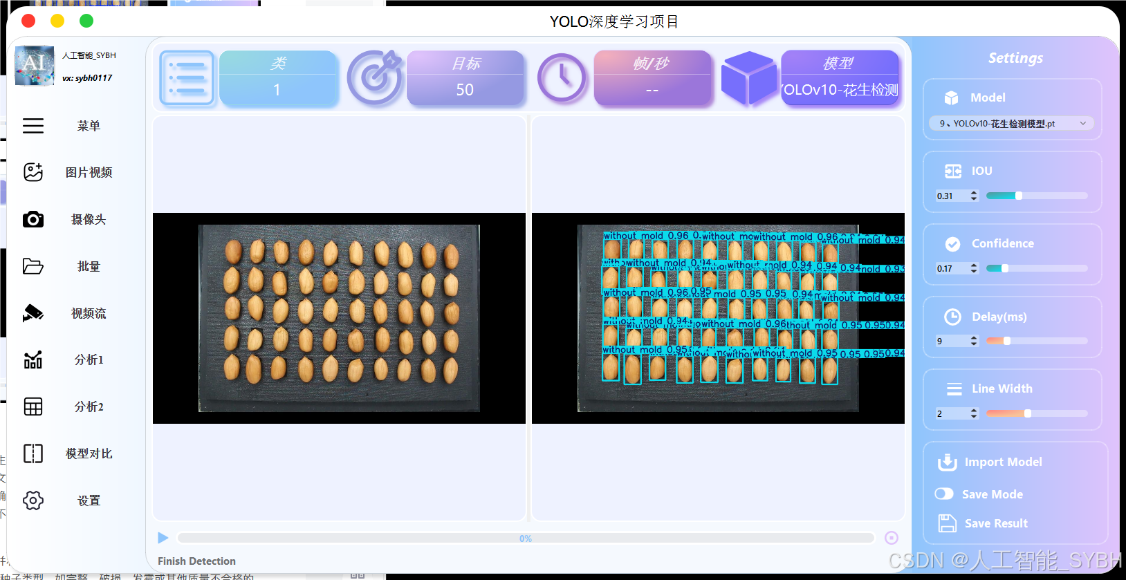 基于YOLOv10的花生种子检测系统（深度学习模型+UI界面+Python代码+训练数据集）_用yolo检测花生-CSDN博客
