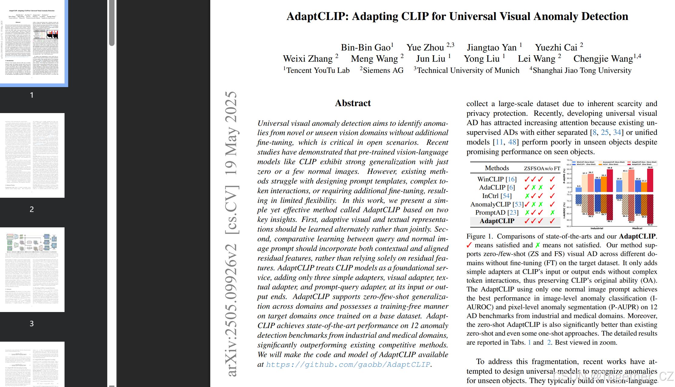 AdaptCLIP: Adapting CLIP for Universal Visual Anomaly Detection——为通用视觉异常检测调整CLIP-CSDN博客