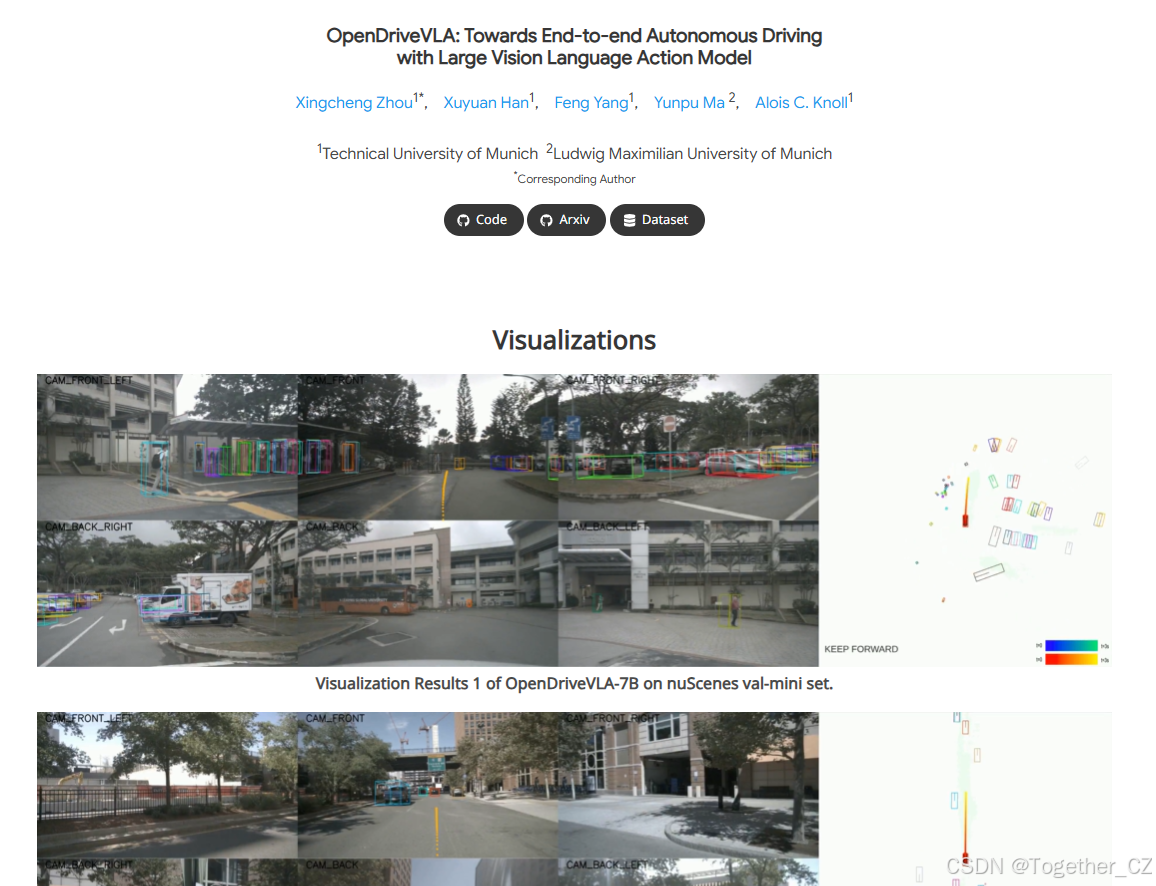 OpenDriveVLA: Towards End-to-end Autonomous Driving with Large Vision Language Action Model端到端自动 ...