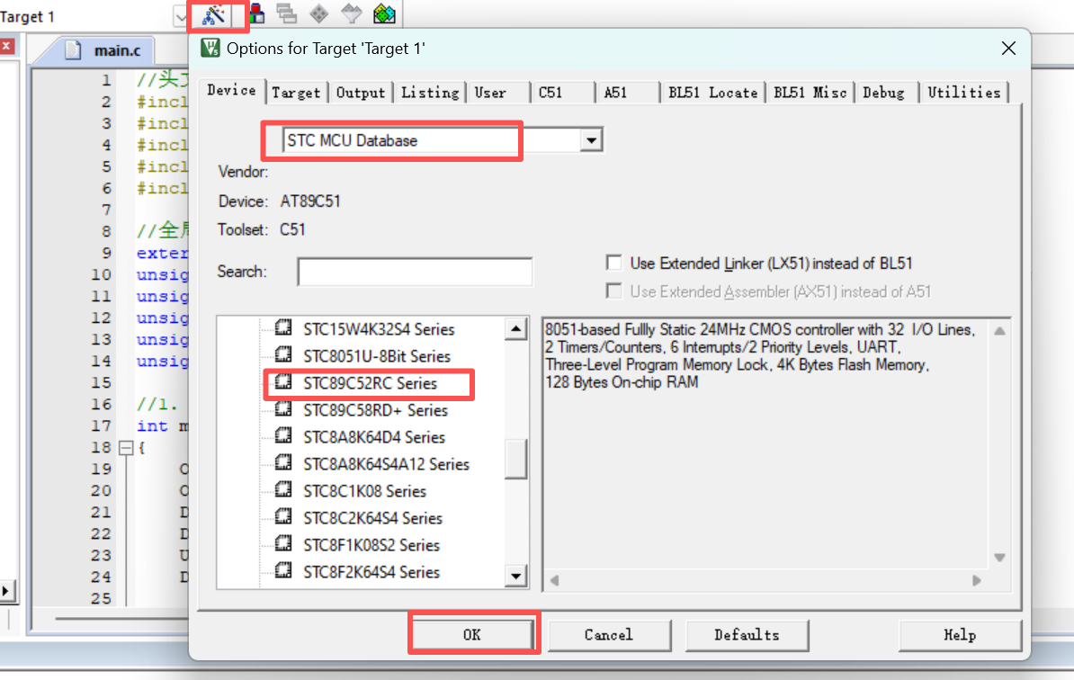 在Keil中加入STC系列芯片_stc添加头文件到keil-CSDN博客