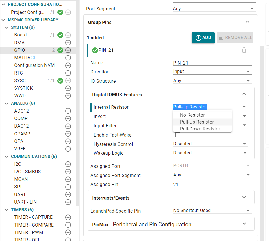 mspm0g3507学习记录GPIO_mspm0g3507输入捕获-CSDN博客