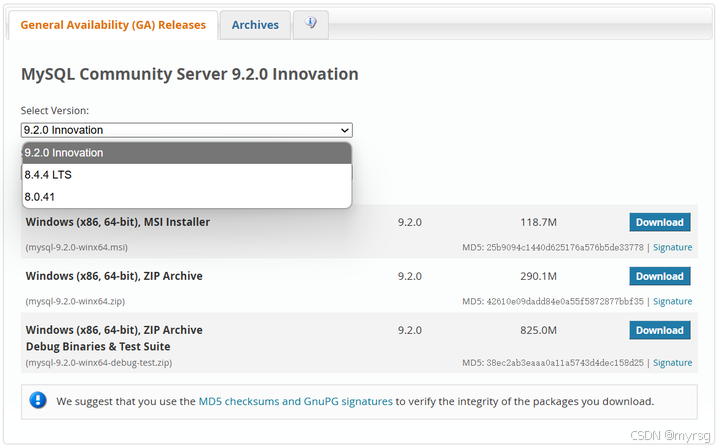 mysql不同版本的下载方法_mysql其他版本下载-CSDN博客