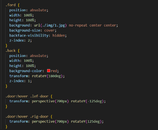 CSS3开门案例（背面隐藏问题）-CSDN博客
