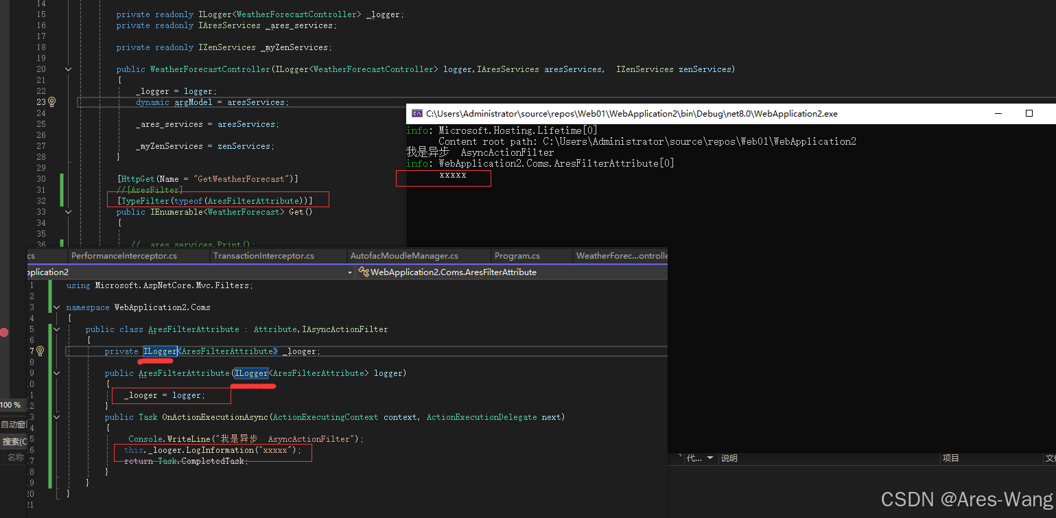 CORE MVC 过滤器 （筛选器） 过滤器实现依赖注入《2》 TypeFilter、ServiceFilter 筛选器中注册服务 全局注册 ...