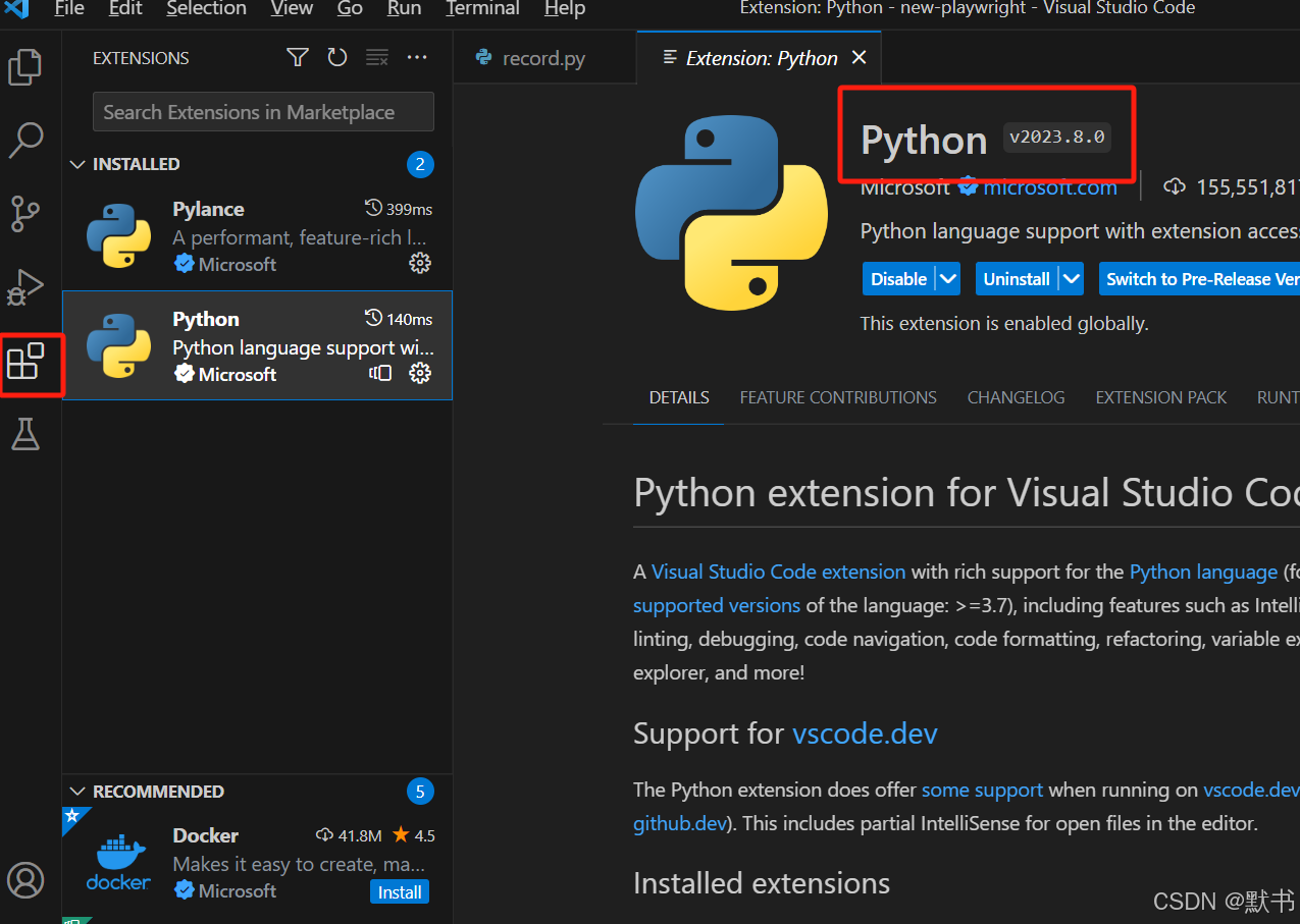 【内网vscode使用python及playwright】_vscode playwright插件-CSDN博客
