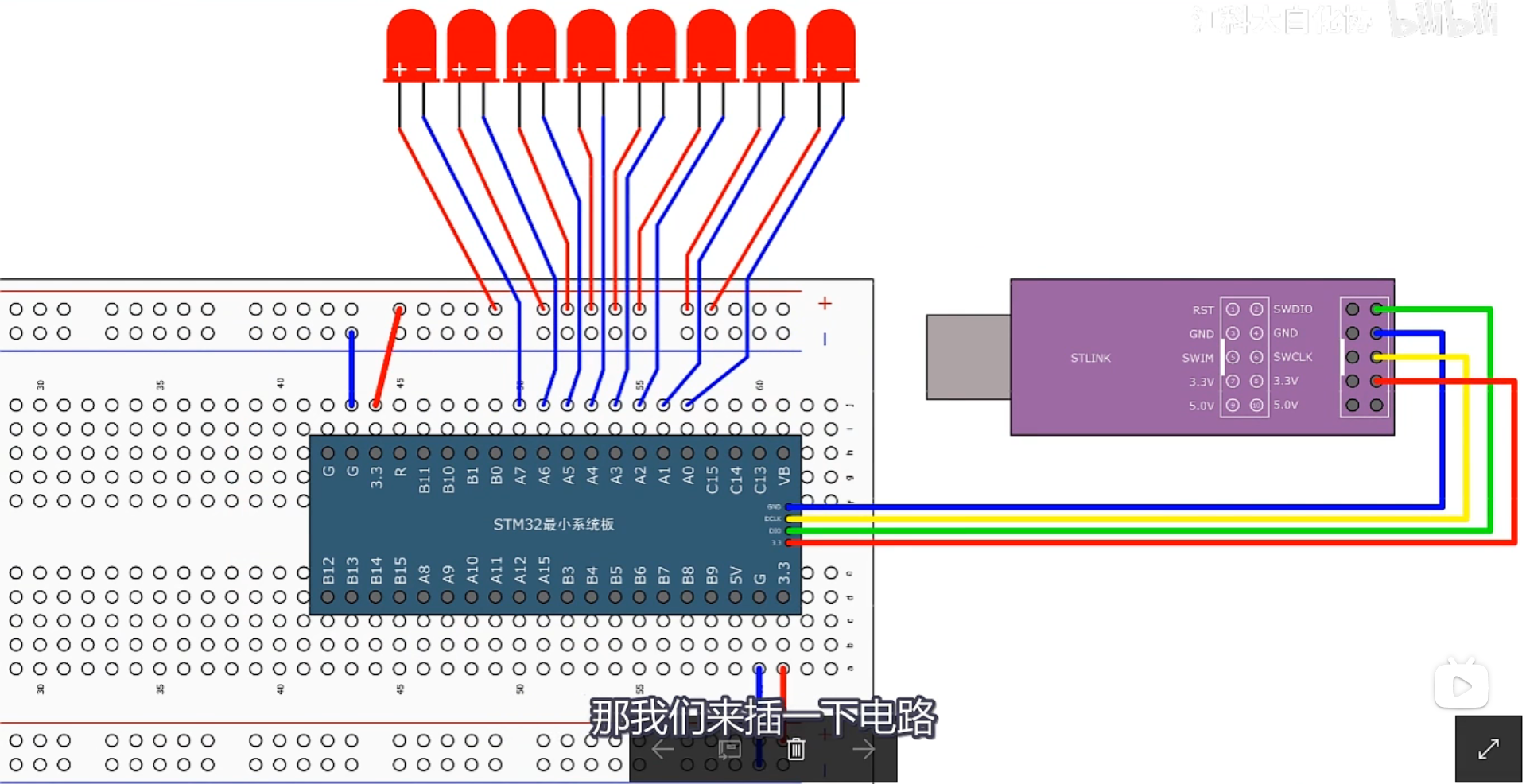 [STM32]LED闪烁&流水灯&蜂鸣器||含接线图和笔记代码_stm32led闪烁代码-CSDN博客