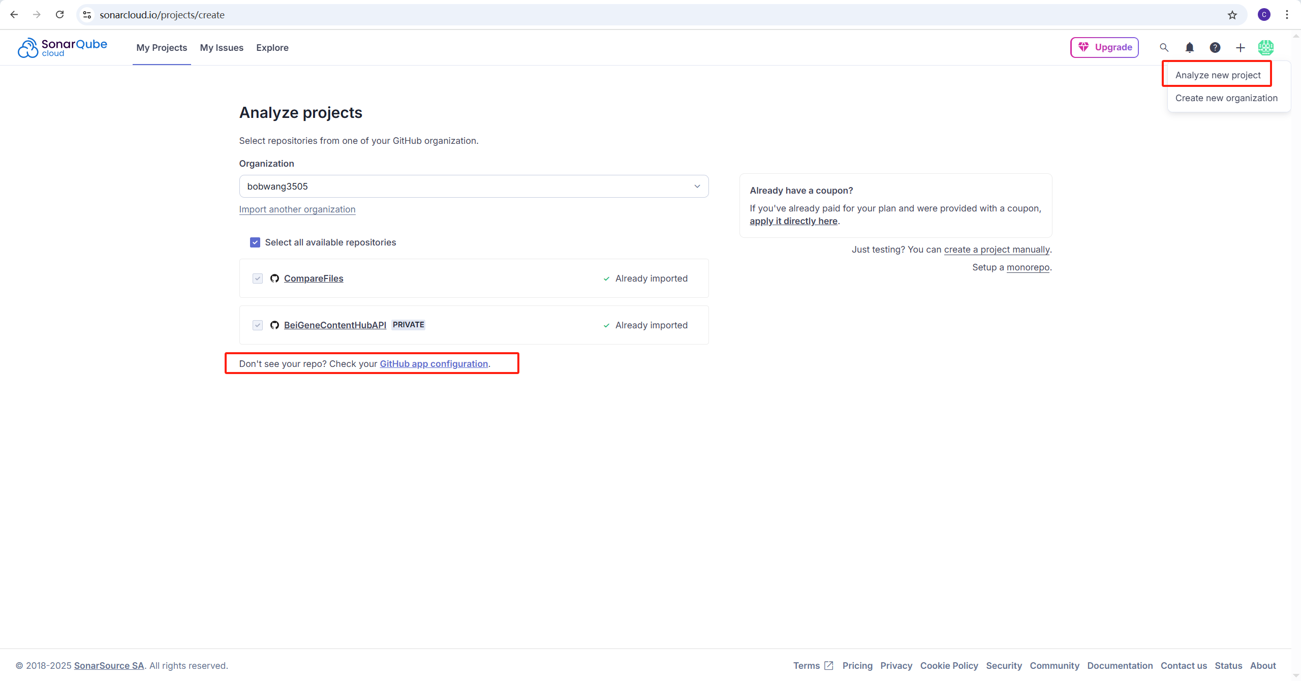 Github结合Sonarcloud代码扫描-CSDN博客