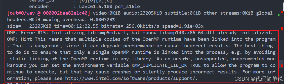 Python运行faster-whisper时报错：OMP: Error #15 解决经验分享_2025开发必备(限时特惠)-CSDN专栏