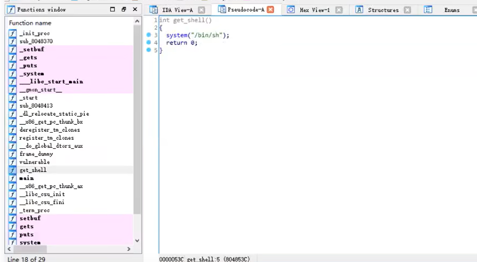 B站 XMCVE Pwn入门课程学习笔记（2）_xmcve 2020 ctf pwn入门课程 赛题文件-CSDN博客