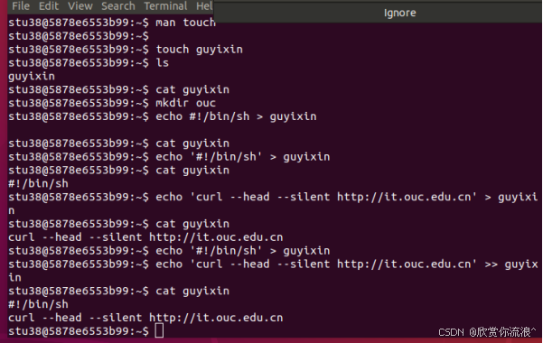 中国海洋大学OUC-计算机系统工程导论-曲海鹏-第一次实验-GNU/Linux shell 进阶-CSDN博客