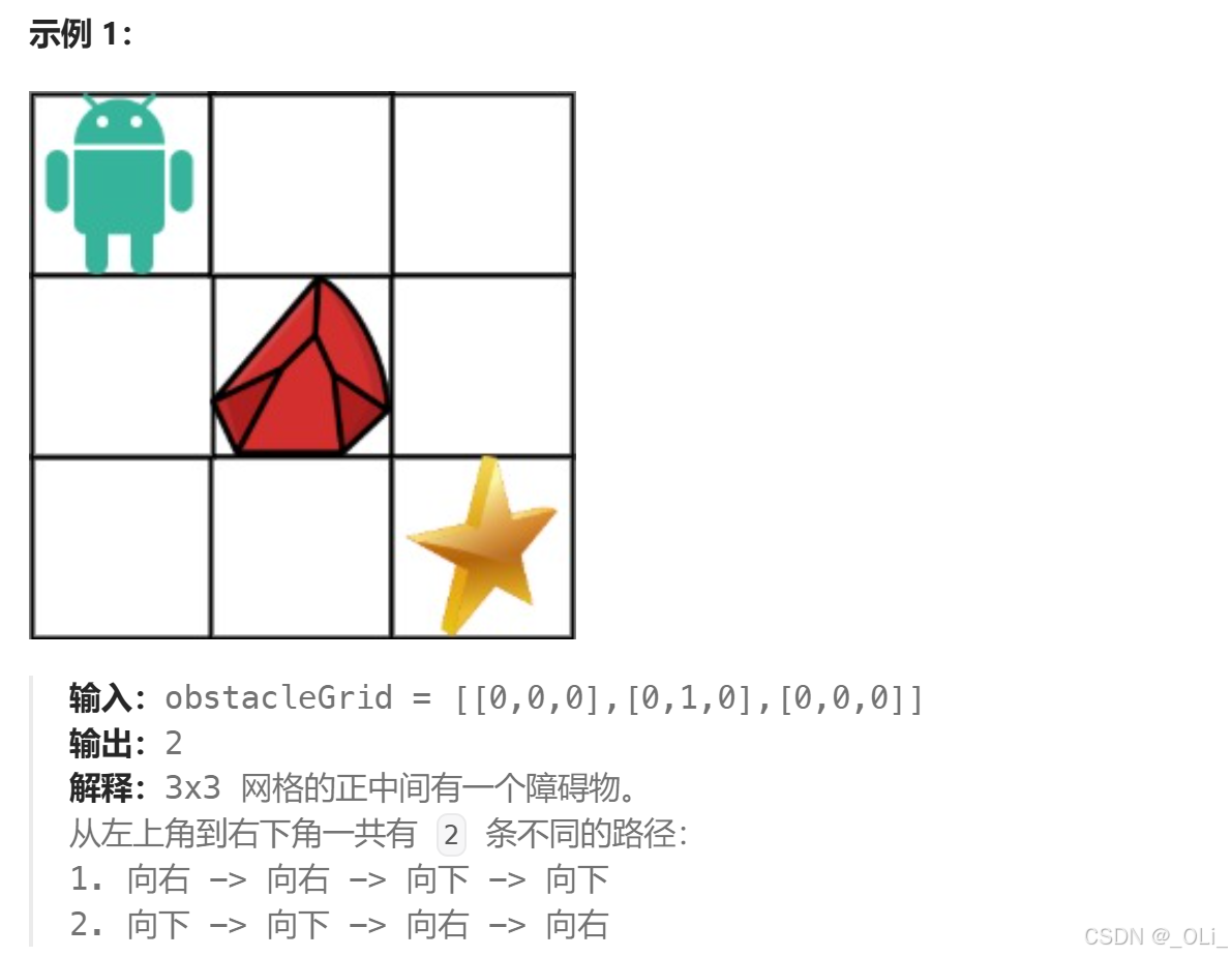 力扣 LeetCode 63. 不同路径II（Day18：动态规划）-CSDN博客