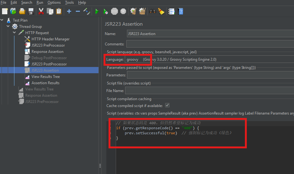 【JMeter】 response code为400，但是需要校验通过，且在View Results Tree 中显示为绿色_jmeter ...