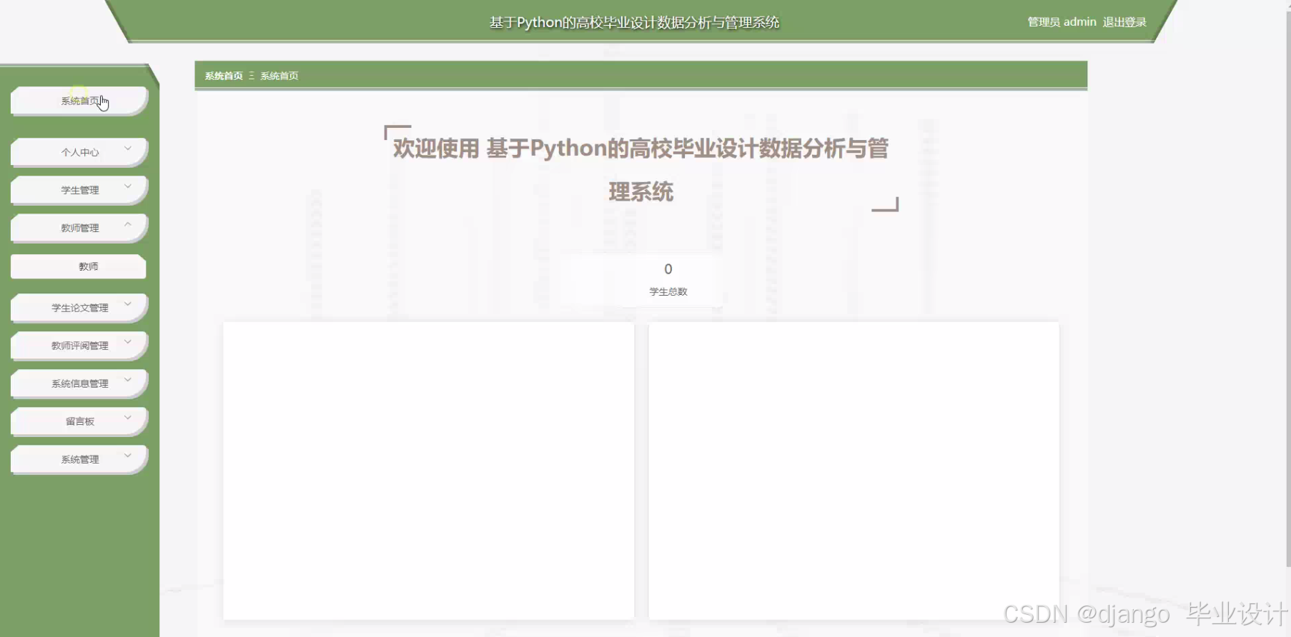 计算机毕业设计djangovue高校毕业设计数据分析与管理系统【开题程序论文】 Csdn博客