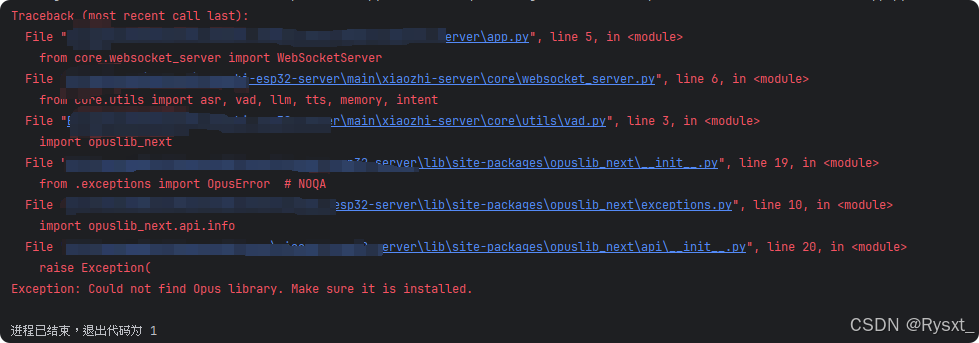 解决Exception: Could not find Opus library. Make sure it is installed.-CSDN博客