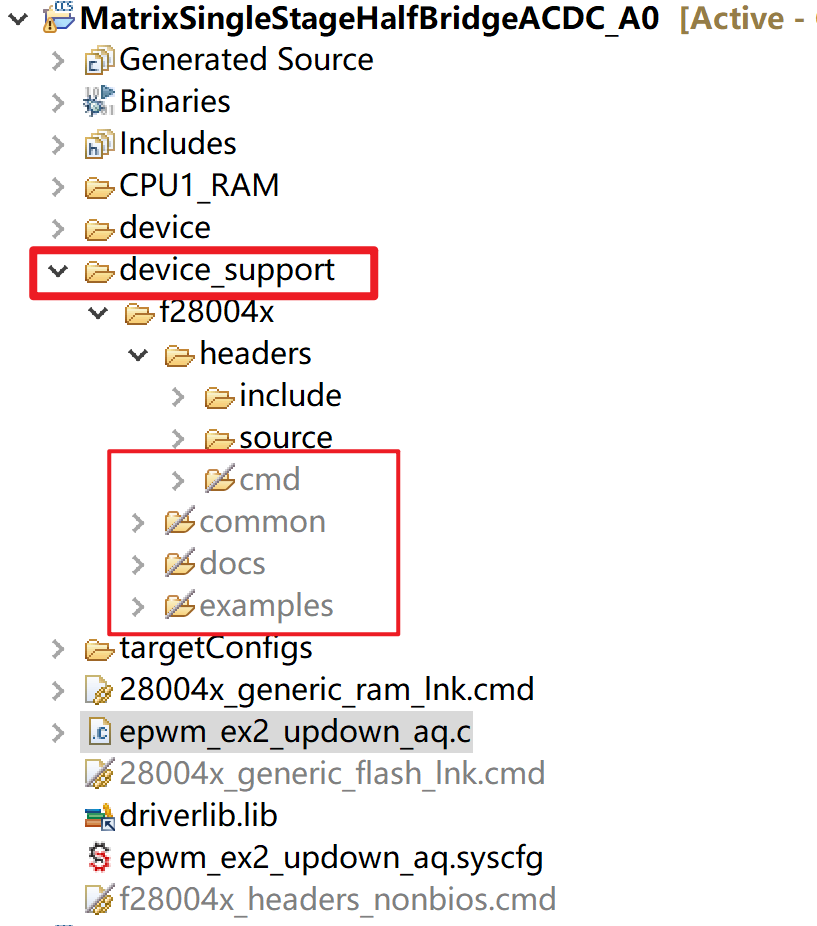 TI C2000系列F28004x混合编程配置步骤(库函数版本添加寄存器版本)_28004x 例程-CSDN博客