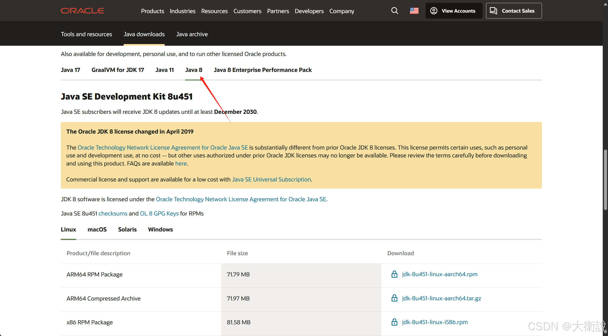 下载、安装JDK1.8并配置环境_oracle jdk 1.8-CSDN博客