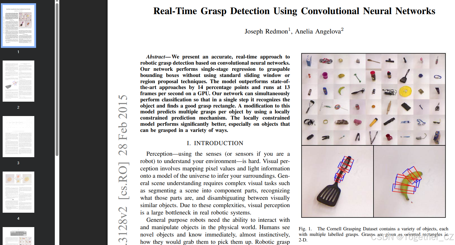 Real-Time Grasp Detection Using Convolutional Neural Networks——基于卷积神经网络的实时抓取检测_graspnet: an ...